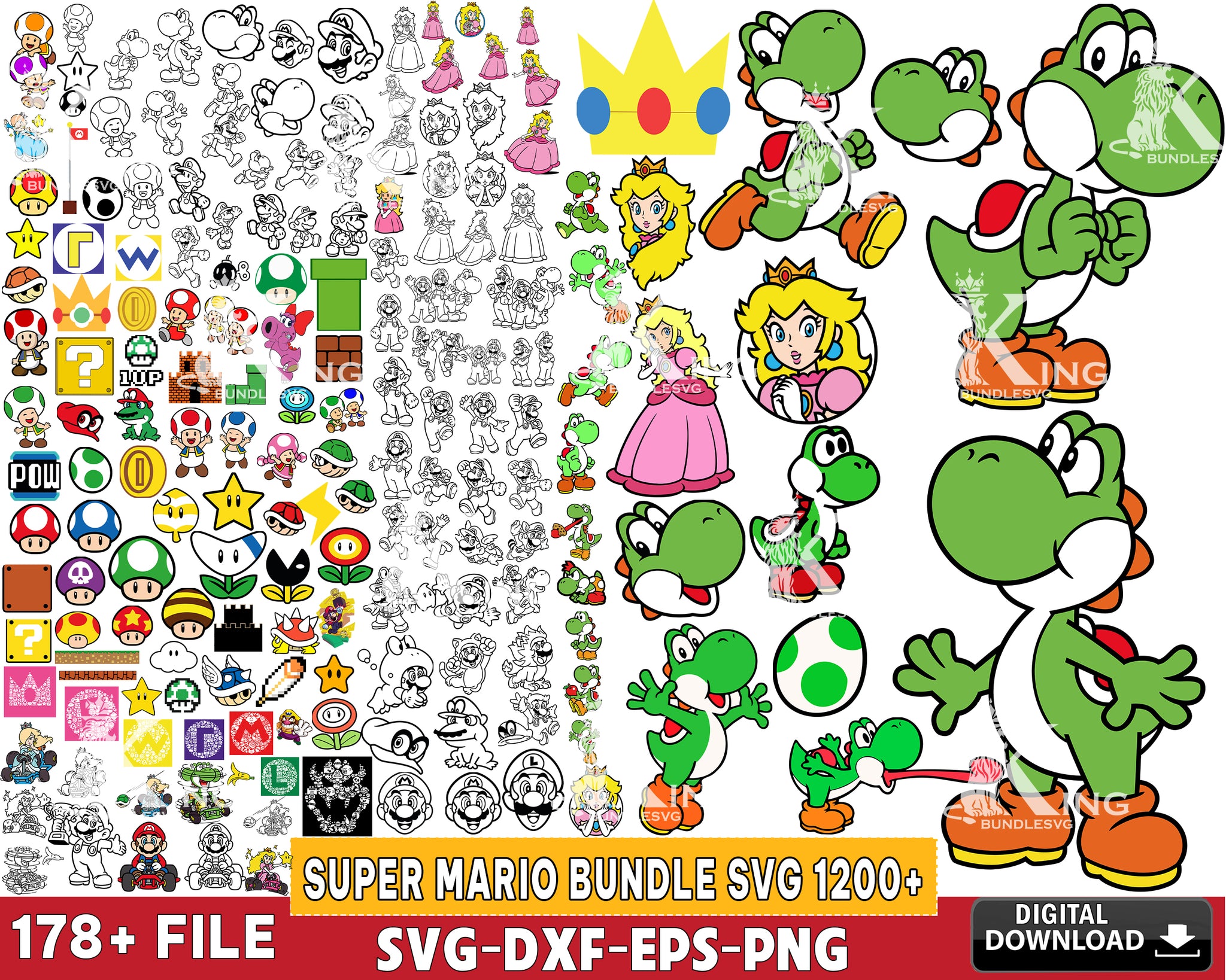 1200+ file Super mario bundle svg eps png dxf , for Cricut, Silhouette ...