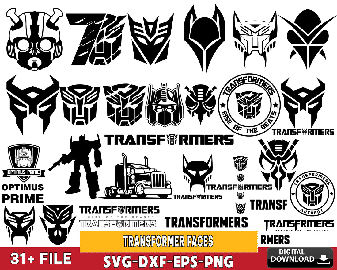 30+ file Transformer Faces svg, bundle Transformer Faces SVG DXF EPS P ...