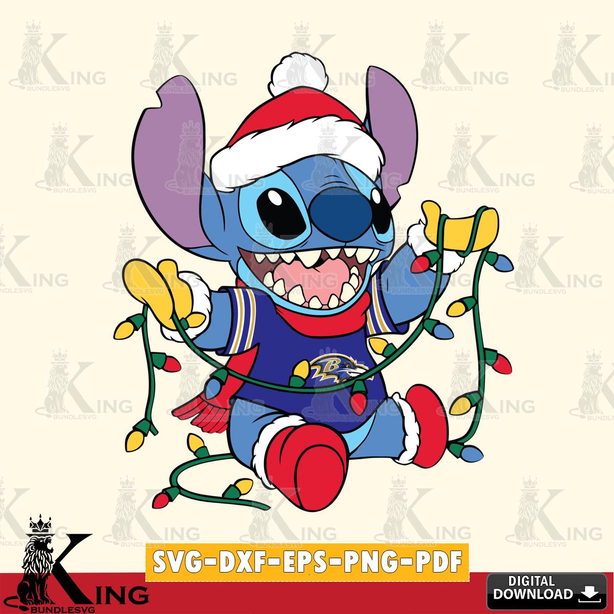 Baltimore Ravens Stitch Christmas Lights – kingbundlesvg