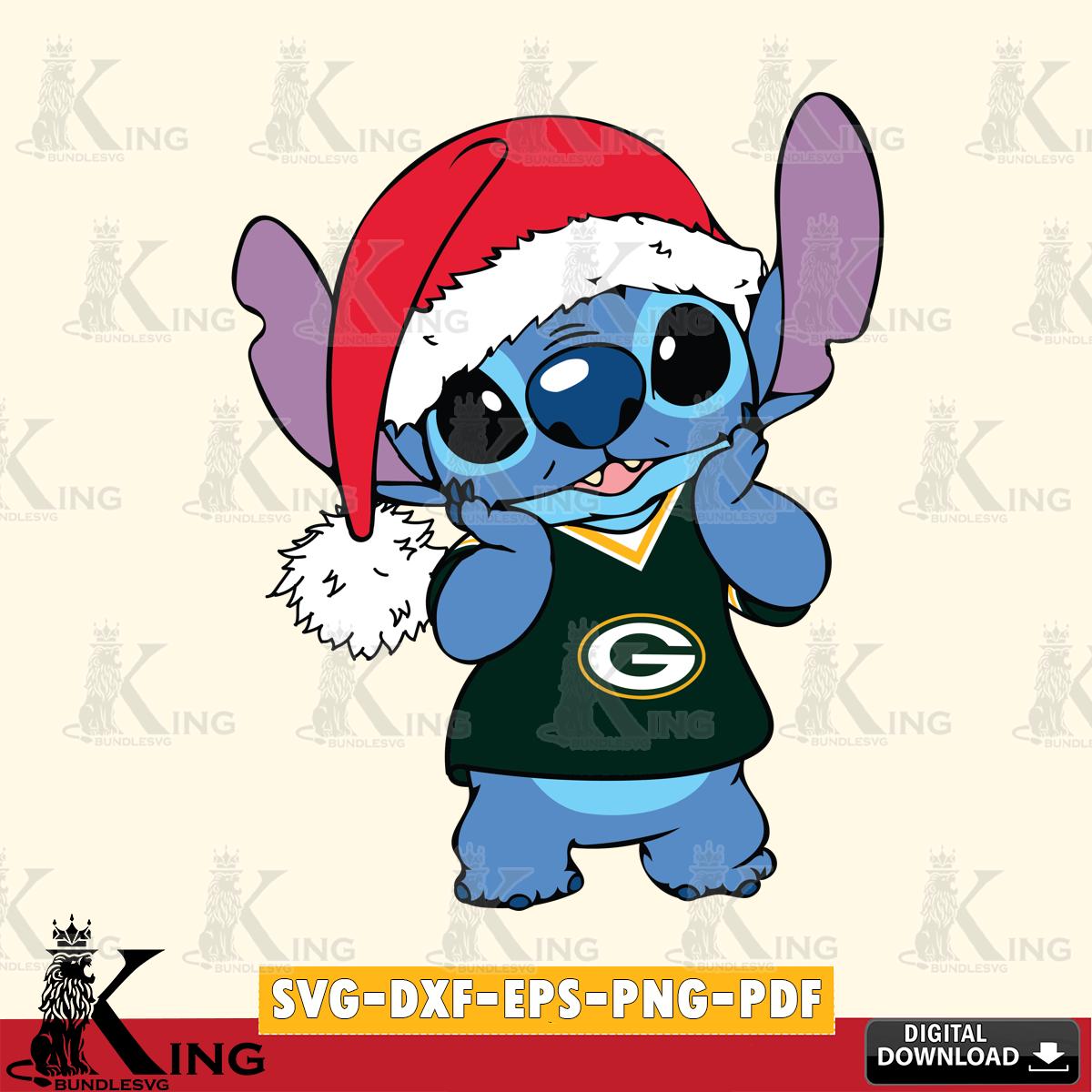 Green Bay Packers Cute Stitch Christmas – kingbundlesvg
