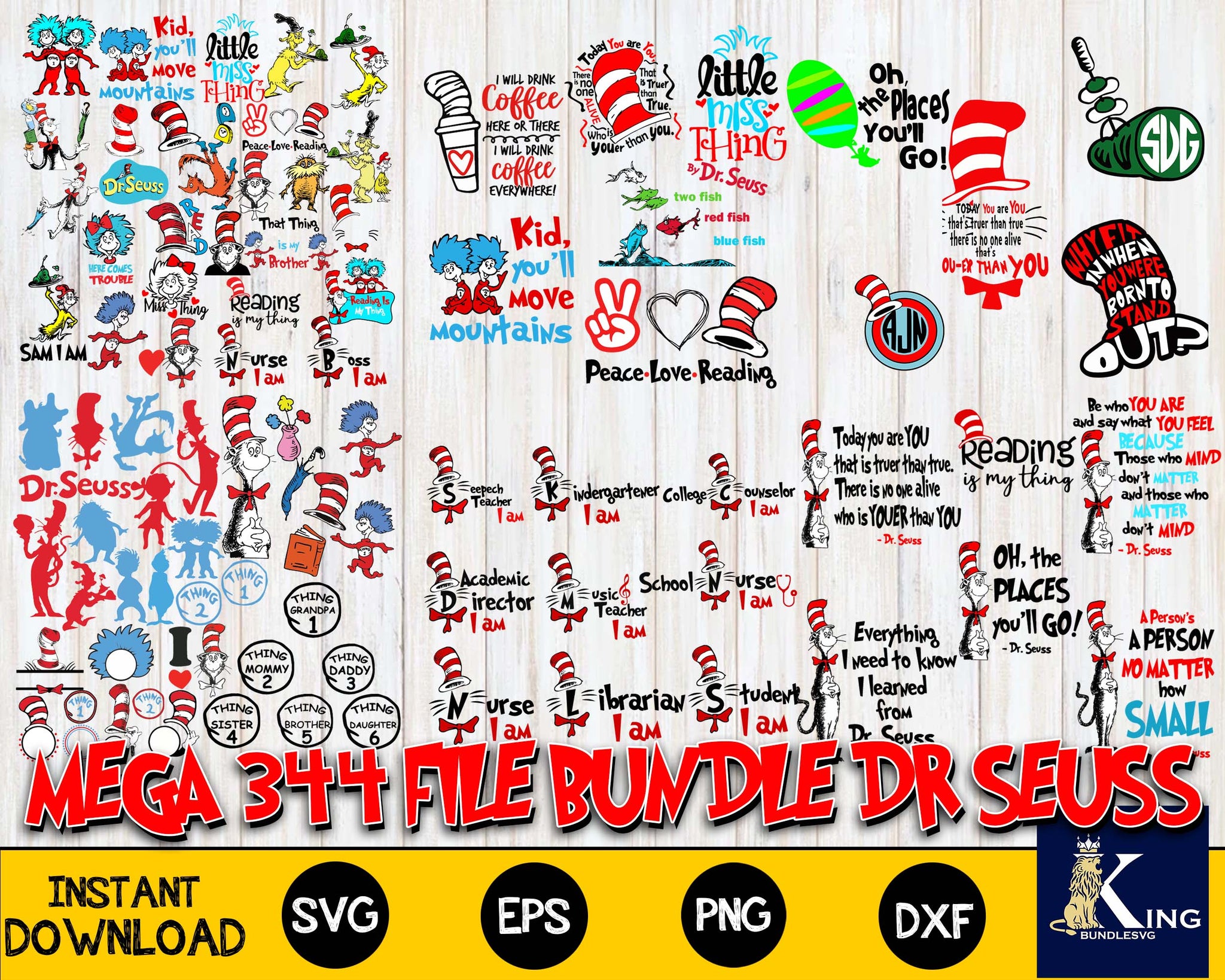 344+ FILE Dr Seuss Bundle svg, Dr Seuss file,Mega bundle Dr Seuss for ...